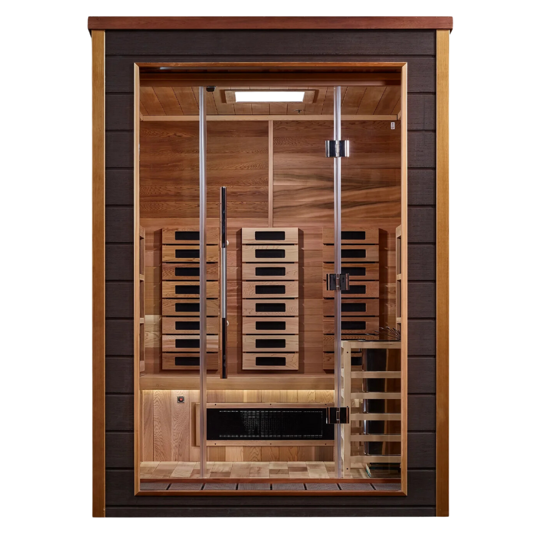Outdoor Hybrid Saunas – Traditional + Infrared Combo
