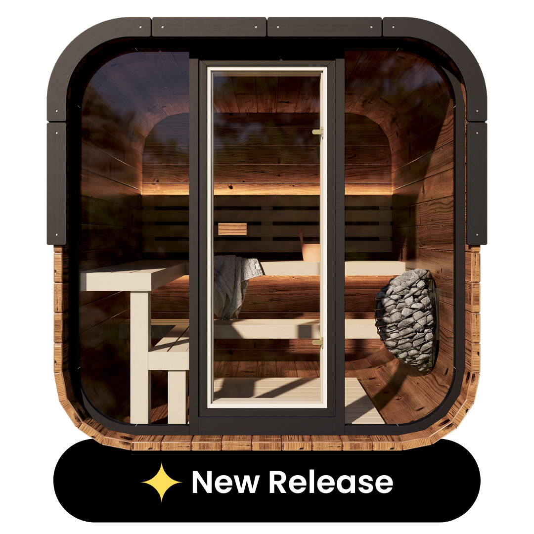 Governor King Front Glass Traditional Outdoor Sauna